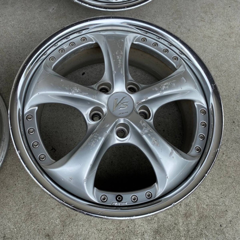 JDM WORK VS-KF work VSKF 17 inch aluminum wheel 4wheels 7J +47 114.3 S ...