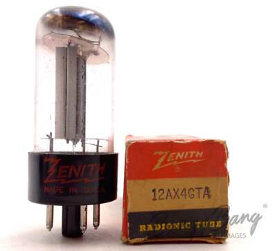 Zenith 12AX4GTA Half-Wave Rectifier Damping Diode TV Audio Vacuum Tube ...