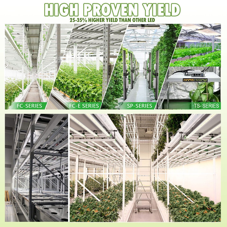 Mars Hydro Smart FC 3000 LED Grow Light Bar Samsung 301H EVO For 3x3ft ...