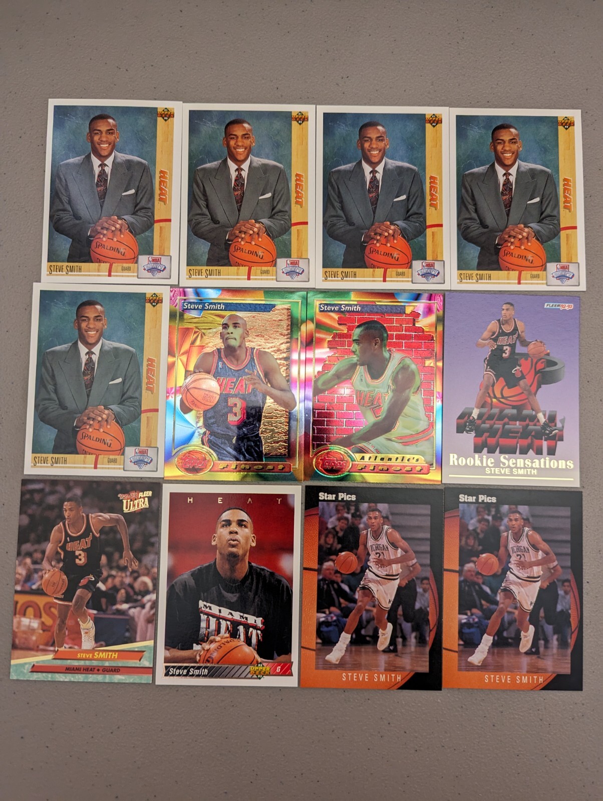 Steve Smith Rookie Card Lot Of 12 Cards Miami Heat NBA Basketball ...