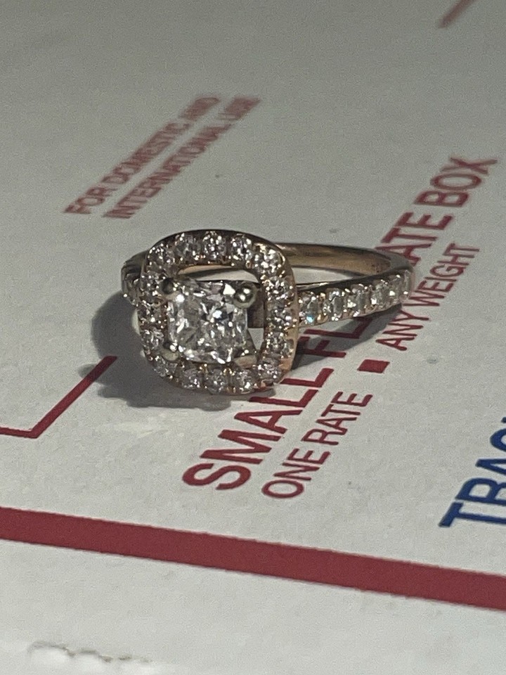 14K Rose Gold Diamond Engagement Ring Size 5 – 0.70ct GSI Certified ...