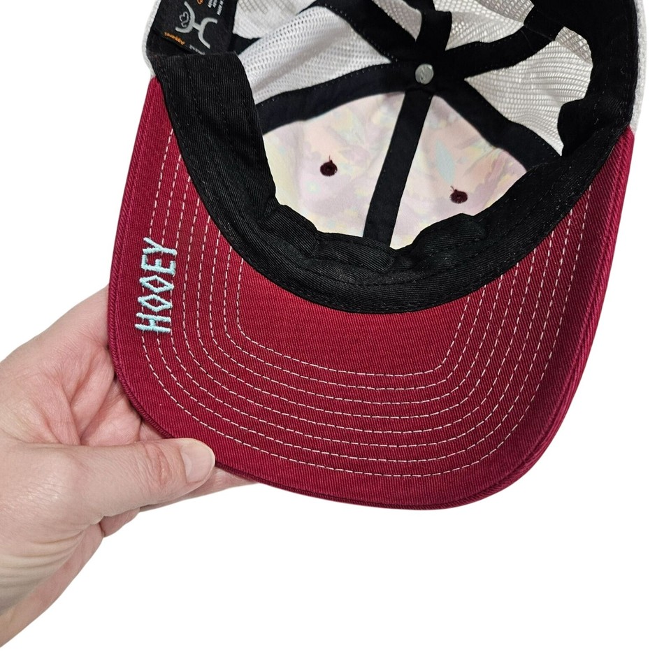 HOOey Trucker Hat Aztec Print Maroon Baseball Cap Southwestern Design ...
