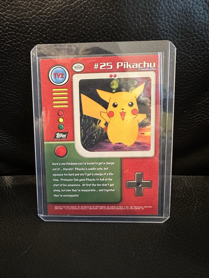 TV2 #25 Pikachu Topps TV Animation Edition Black Label Pokemon Card TCG ...