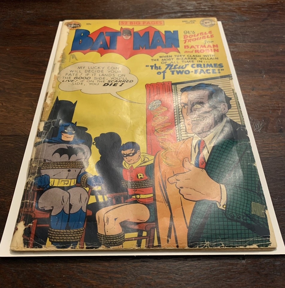 🪙 🟨 Batman #68 1952 DC Comics Golden Age Two-Face Win Mortimer Cover 🟩 ...