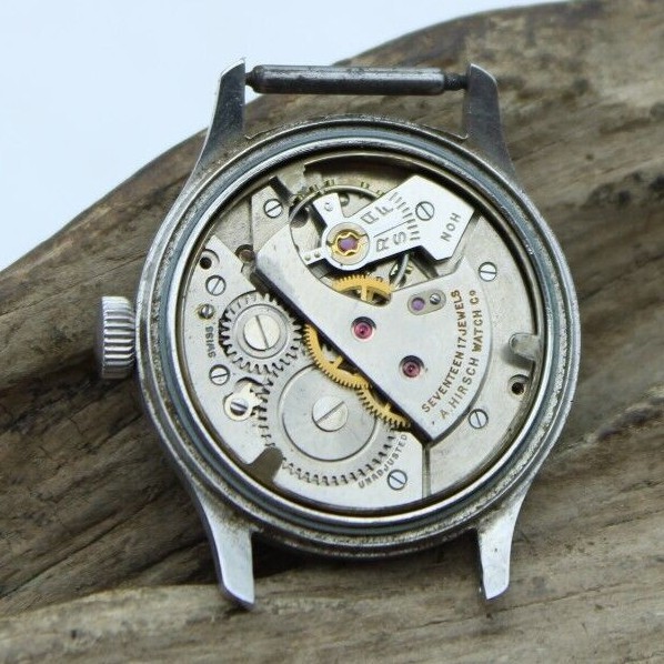 HIRCO HIRSCH WATCH Co. WRIST WATCH SWISS 17j MILITARY SECTOR DIAL 31 ...