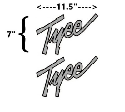 Tyee BOAT HULL DECALS GRAPHICS KIT SKI STICKER SET Lund Silver & Black ...