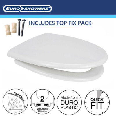 Euroshowers V Shape TOP FIX Soft Close Toilet Seat: Fits RAK Ella ...
