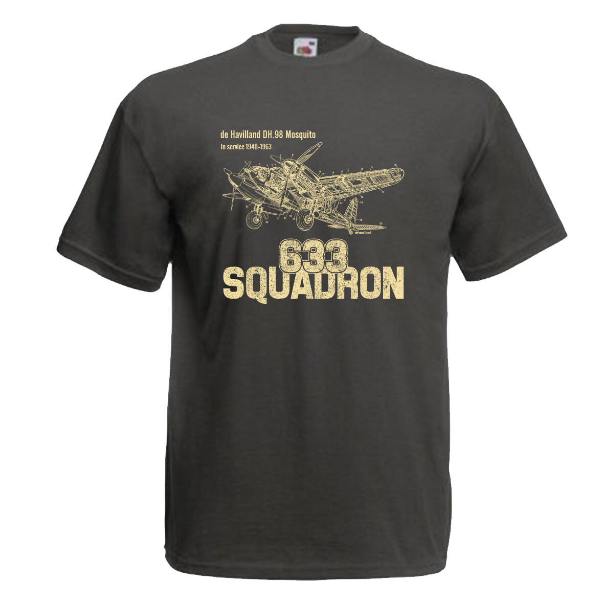 633 Squadron De Havilland Mosquito Blueprint T-shirt WW2 Bomber ...
