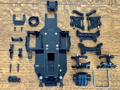 Vintage Tamiya 1/10 TA02 FRP Chassis Conversion Set & All Black ...