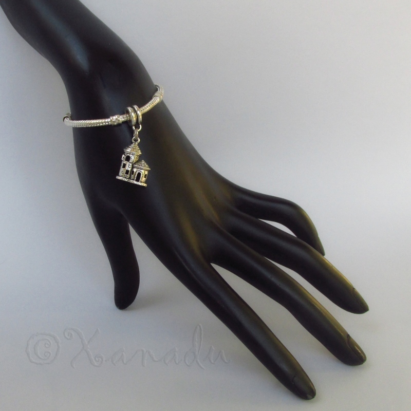 Medieval Castle European Pendant Charm For Large Hole Charm Bracelets ...