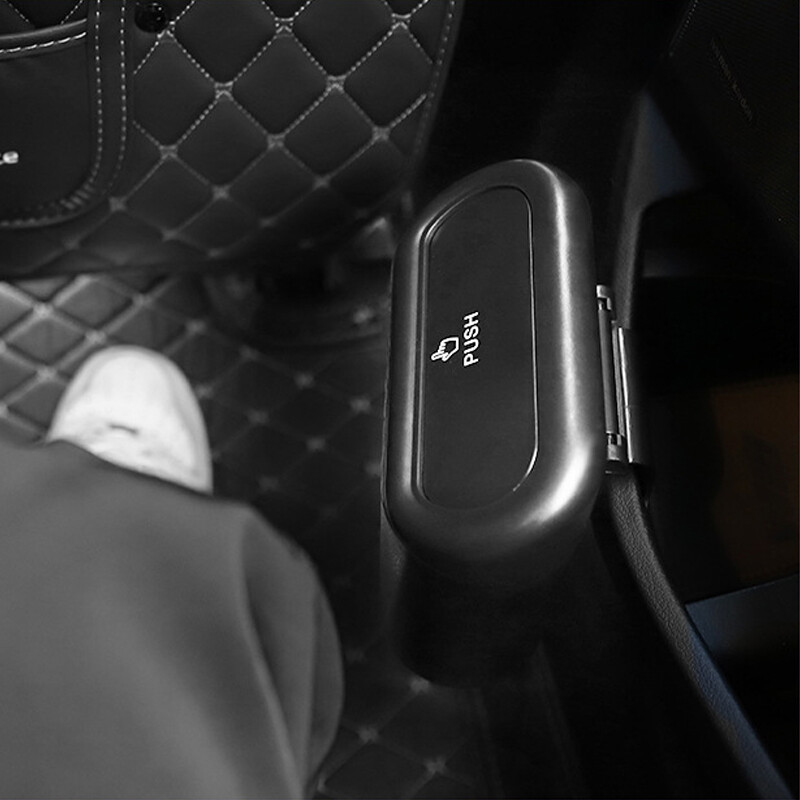 Car Trash Can Bin Garbage Case Storage Box Organizer Trim Accessories ...