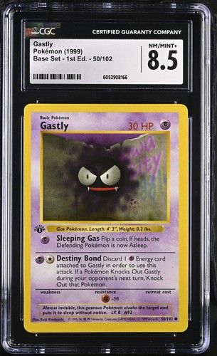 CGC 8.5 Gastly 1999 Base Set 1st Edition 50/102 Pokemon Card psa | eBay