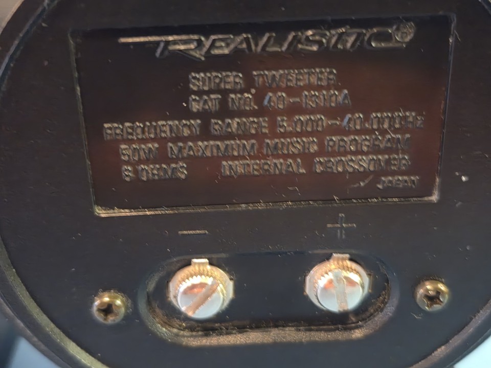 2 Vintage Radio Shack Speaker 40-1310A Tweeter Working | eBay