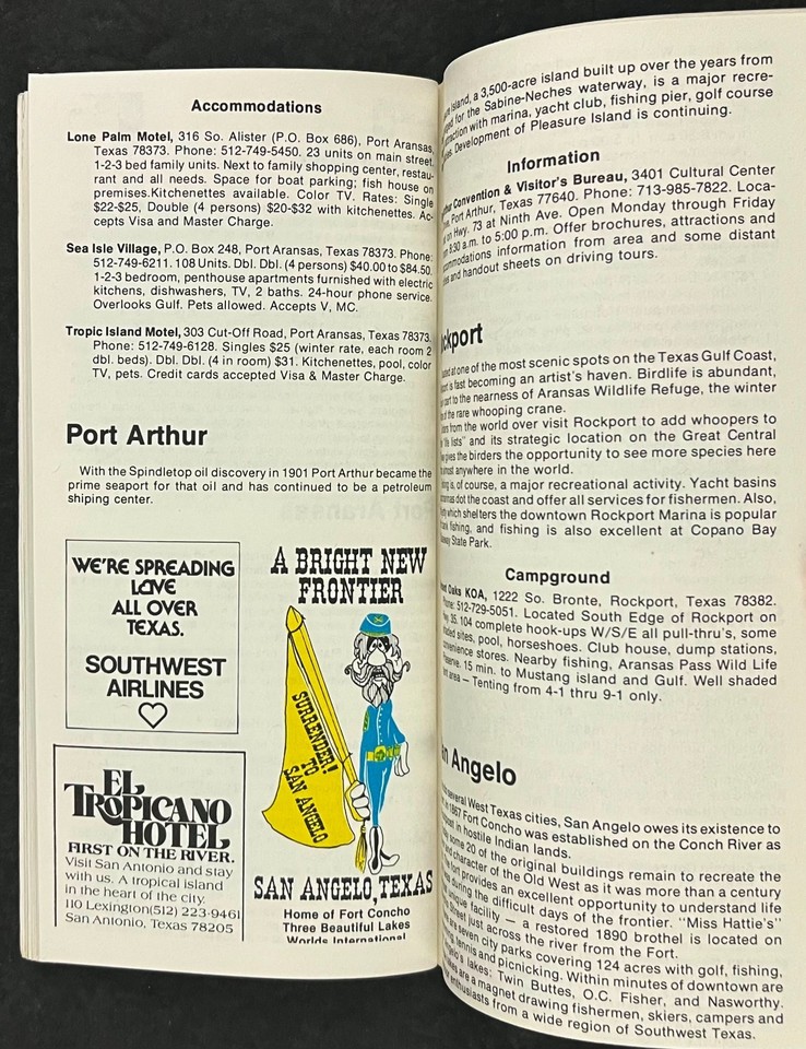 1970s Discover Texas Visitors Guide Regional Attractions Ads VTG Travel ...