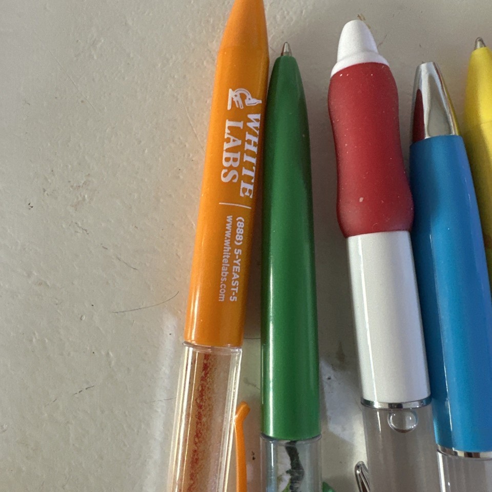 Lot of 7 Floaty Pens Lipton Captain Morgan's Coca cola | eBay