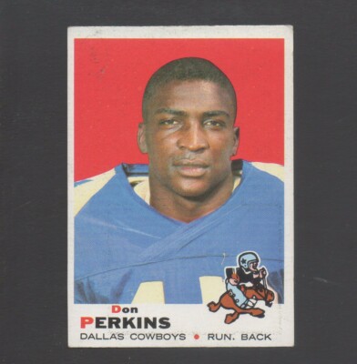 1969 Topps Football Card #144 Don Perkins-Dallas Cowboys Ex Mint Card ...