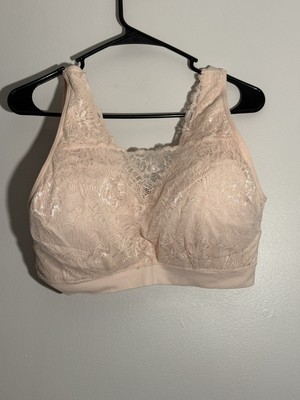 Breezies Soft Support Lace Bra 3X Pink Wireless | eBay