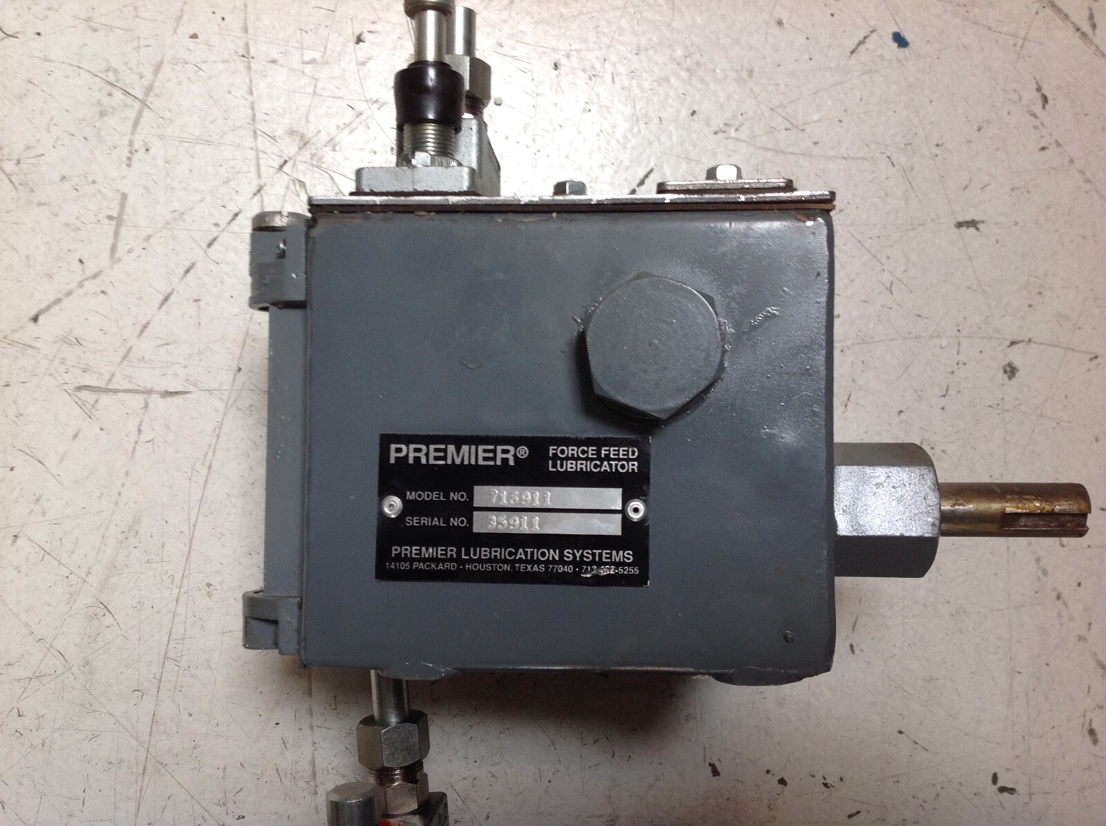 Premier Force Feed Lubricator Model: 716911 | eBay