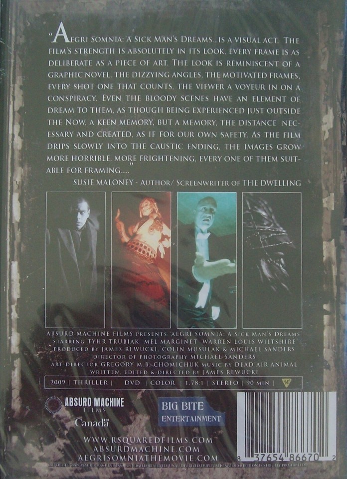 Aegri Somnia: A sick Man's Dreams...A Visual Act (DVD, 2010) Tyhr ...