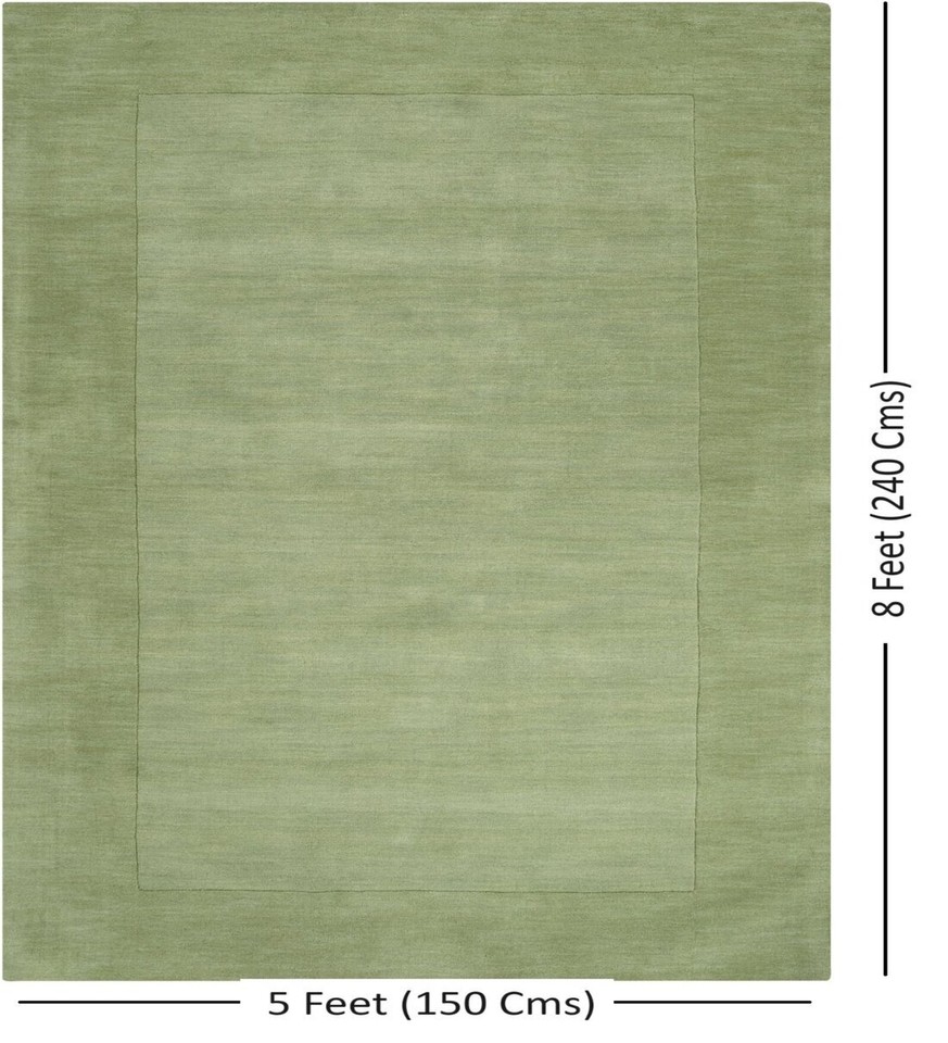 100% NZ Wool Hand Tufted Green Area Rug, Wool Area Rugs | eBay