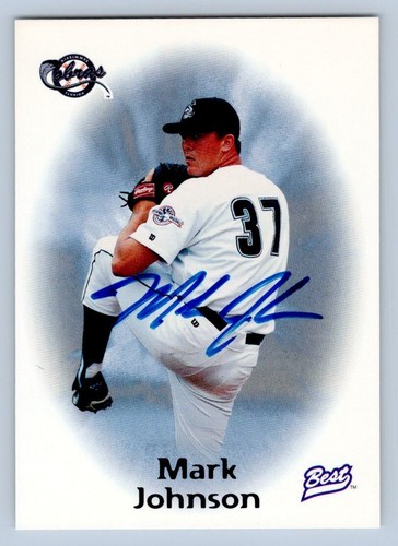 Mark Johnson 1998 Team Best Best Autographs Auto Kissimmee Cobras Minor ...