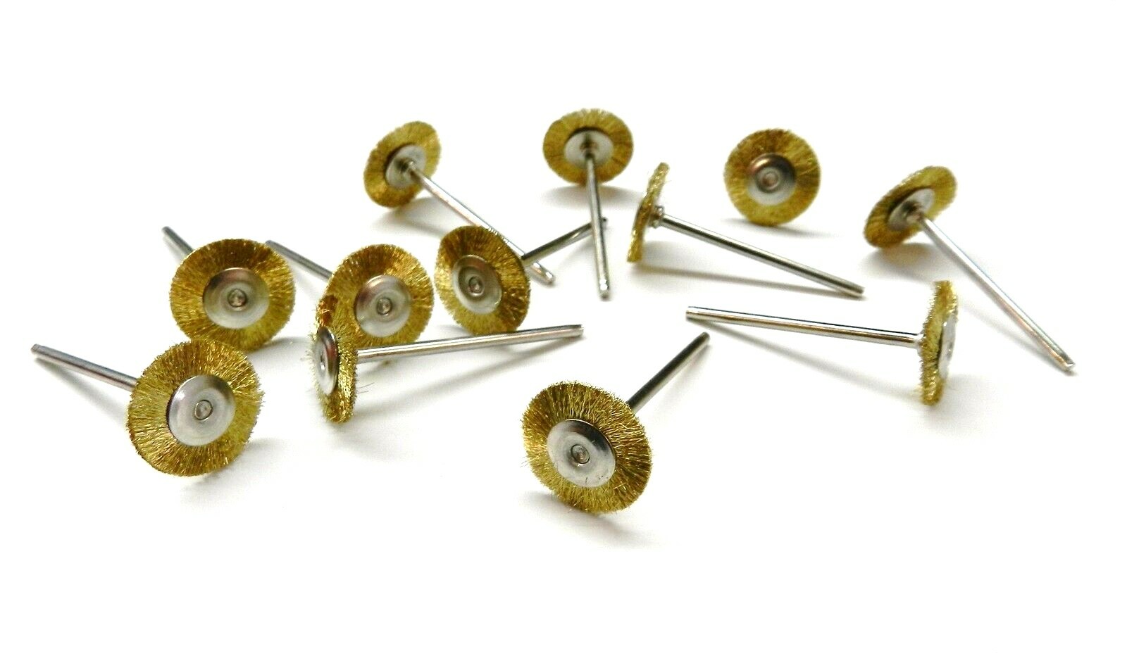 Crimped Brass Wire Wheel Brush Mounted 3/4" Diameter on 3/32" Shank 12 ...