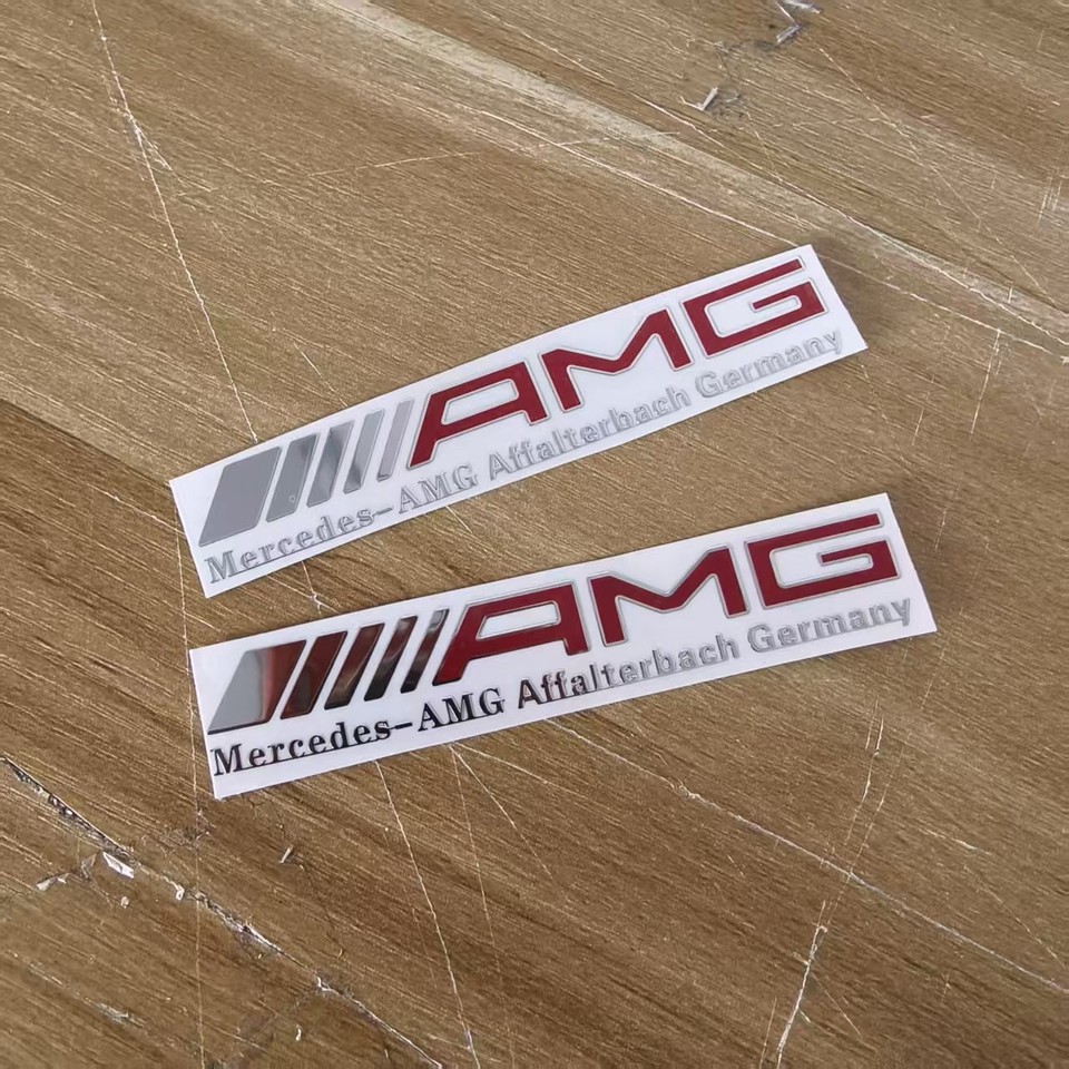 2PCS For Mercedes-Benz AMG Badge Car Interior Sticker Decal Car Emblem ...