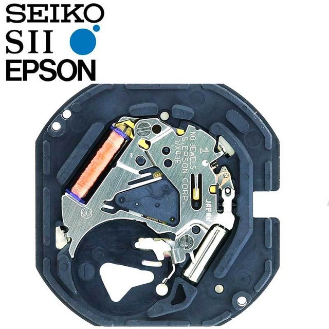 Genuine Seiko SII Epson VX43 Watch Movement Japan 3 Hands Date/day at 3 ...
