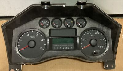 10 FORD F-250 SUPER DUTY DIESEL INSTRUMENT CLUSTER SPEEDOMETER MPH TACH ...