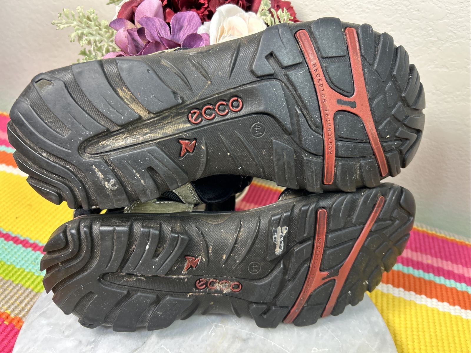 ECCO Receptors Technology Footbed Straps Sandals 44 U… - Gem