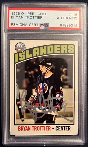 1976 O-Pee-Chee OPC #115 Bryan Trottier RC Rookie Card Signed Autograph ...