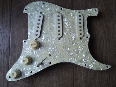 Genuine Squier Strat Pearloid Pickguard CXS with Screws 521a | eBay UK