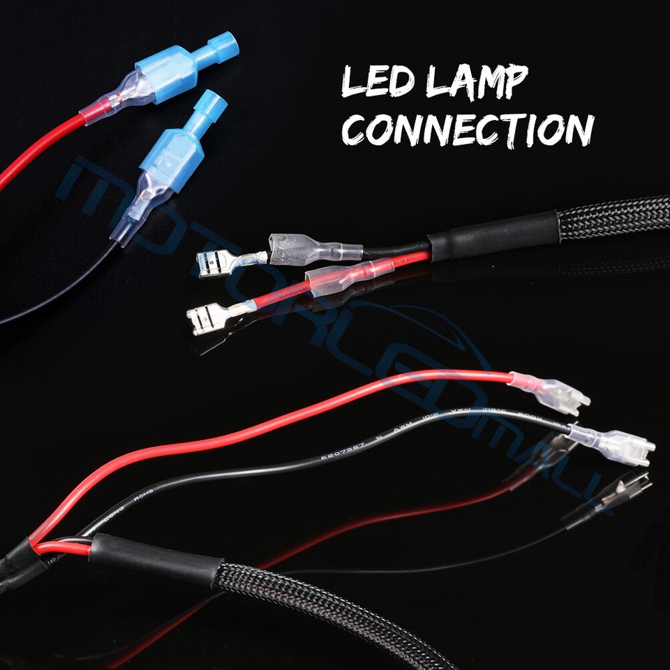 2-Lead Wiring Harness Kit ON OFF Toggle Switch Heavy Duty LED Work ...