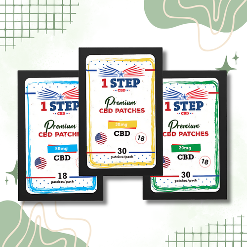 1 Step Premium Long Lasting CBD Patches 10mg to 50mg - 6/18/30 Pack ...