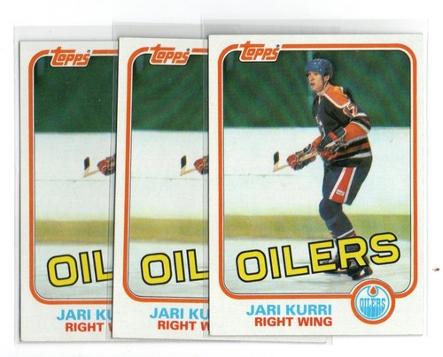 1981/82 TOPPS JARI KURRI EDMONTON OILERS ROOKIE RC 3X LOT | eBay