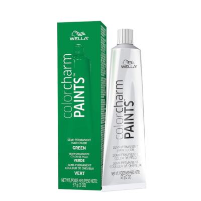 WELLA Semi-Permanent Hair Dye/ Temporary Hair Color, 2 oz, GREEN, NEW ...