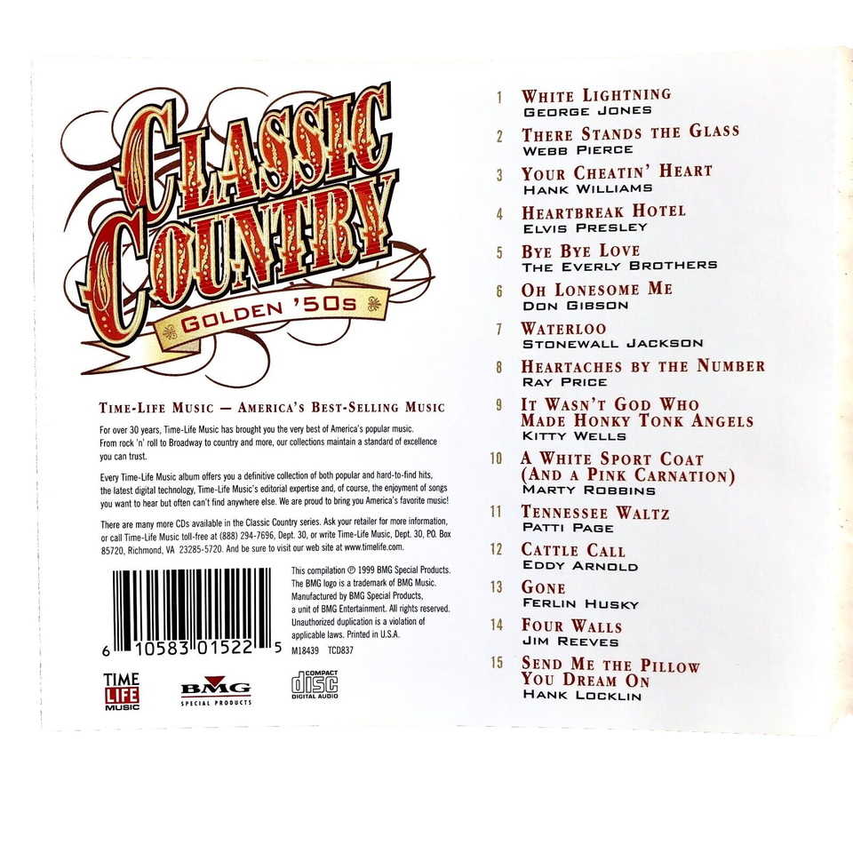 Classic Country -Time Life: CD ~ Golden 50's [TCD 837 / 1999] - NM | eBay