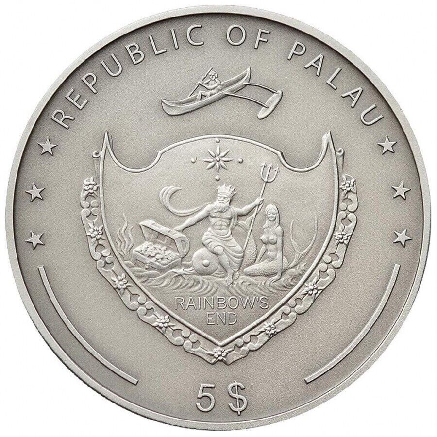 Palau 2012 Squirrels of the World Barbary $5 Pure Silver Coin Swarovski ...