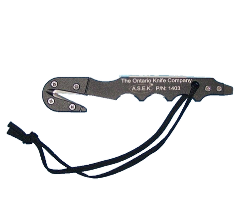 Knife Strap ASEK Ontario Cutting Tool 1403 + Sheath Rescue Survival OKC ...