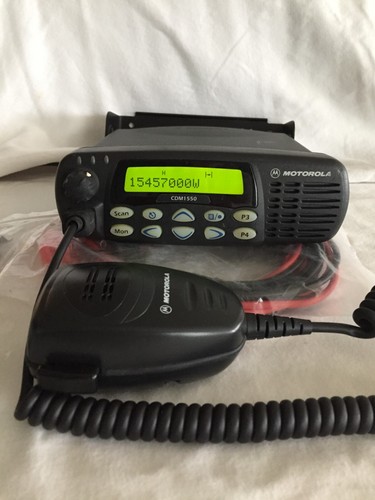 MOTOROLA CDM1550 VHF 136-174 MHZ 50 WATT 128CH ANALOG WITH ACCESSORIES ...