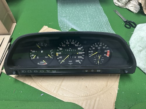 86-91 Mercedes W126 420SEL 560SEC 560SEL Instrument Cluster 166k Kms ...