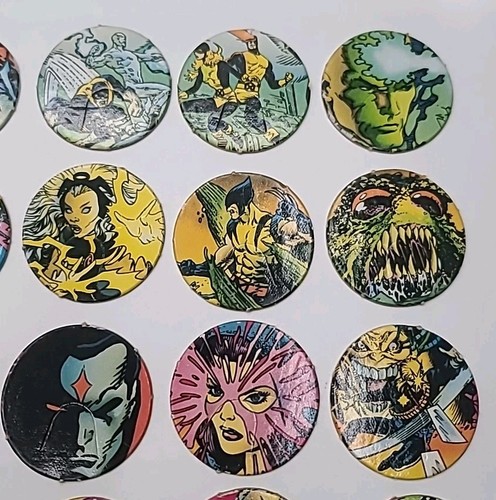 1994 X-Men Milk Caps Pogs Set #1-24 & Z Comic Cap Slammer and 4 Caps 3 ...
