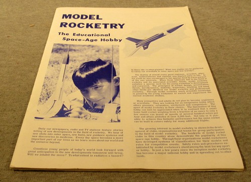 ESTES, MODEL ROCKETRY, THE EDUCATIONAL SPACE-AGE HOBBY BOOKLET (1966 ...