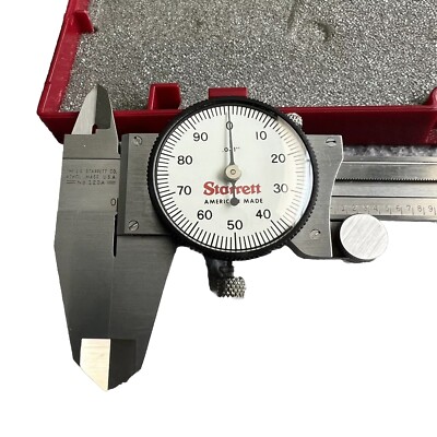 Starrett 120A-6 Dial Caliper -White Dial Face & Black Rim Red Case ...