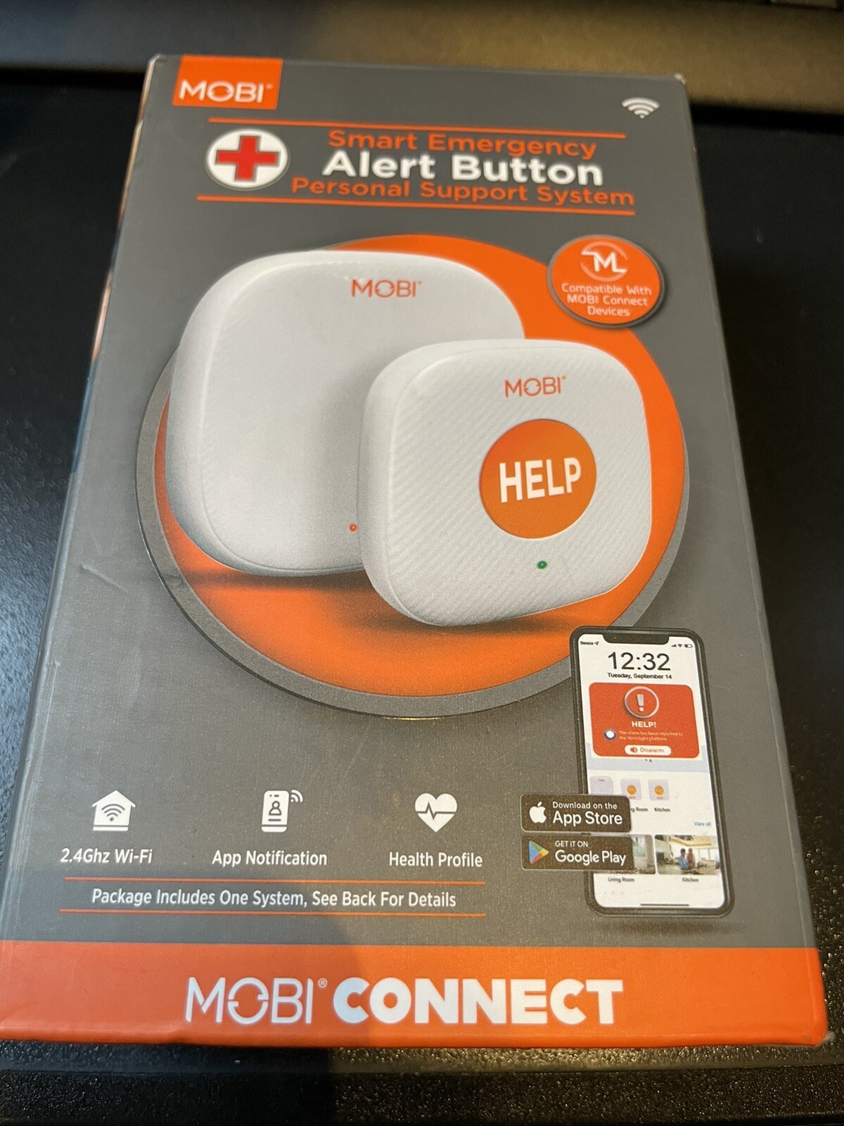 New MOBI Emergency Alert Button Smart Wireless Caregiver Support ...