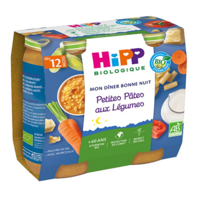 HiPP Organic My Good Night Dinner Small Pasta with Vegetables - 2 Jars ...
