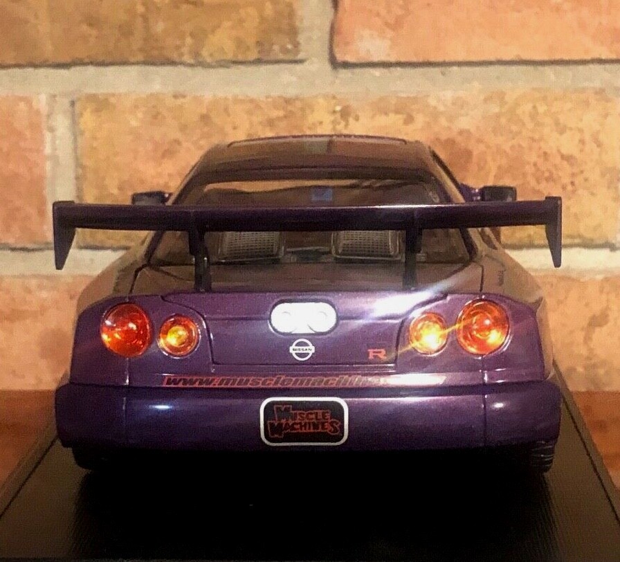 2000 NISSAN SKYLINE GTR 1:18 SS TUNER MUSCLE MACHINES PURPLE | eBay