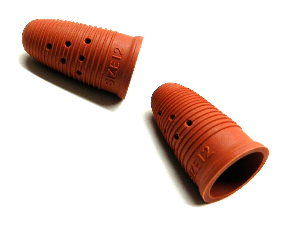 Finger Cots Natural Rubber Size #12 Red Finger Tip Pad Pack 12 Made in ...