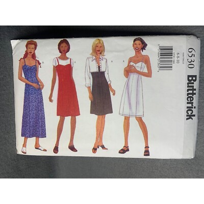 Butterick Misses Dress Top Sewing Pattern sz 6 8 10 6530 - uncut | eBay