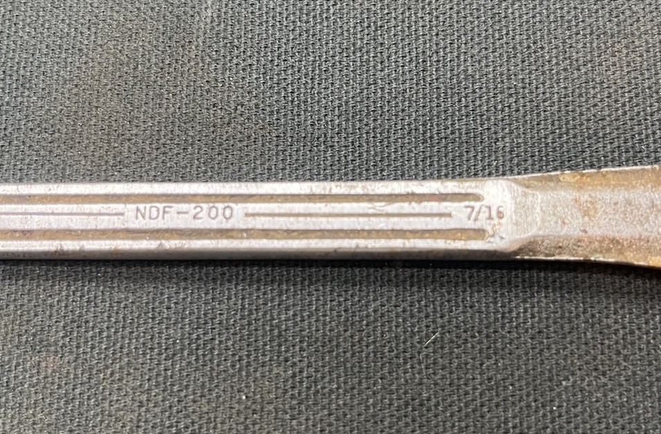 Vtg New Britain NDF-200 USA 3/8" & 7/16" Forged Double Box End Wrench ...